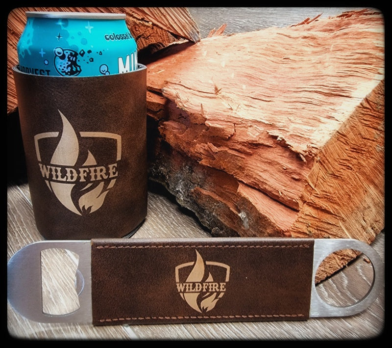 Wildfire Stubby cooler and Bottle Opener – Wildfire Smokers